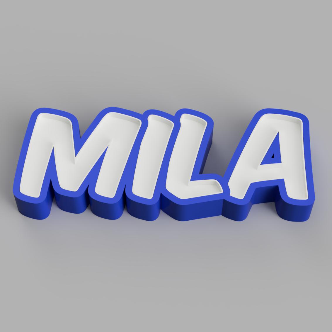 Archivo 3D NAMELED MILA - LÁMPARA LED CON NOMBRE 🏠 ・Modelo para ...