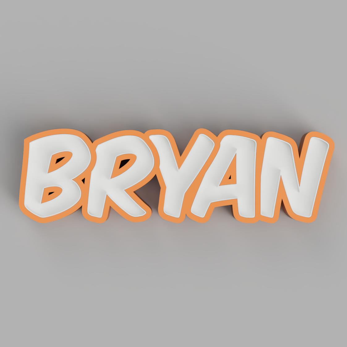 3D file NAMELED BRYAN - LED LAMP WITH NAME 🔦・Model to download and 3D ...