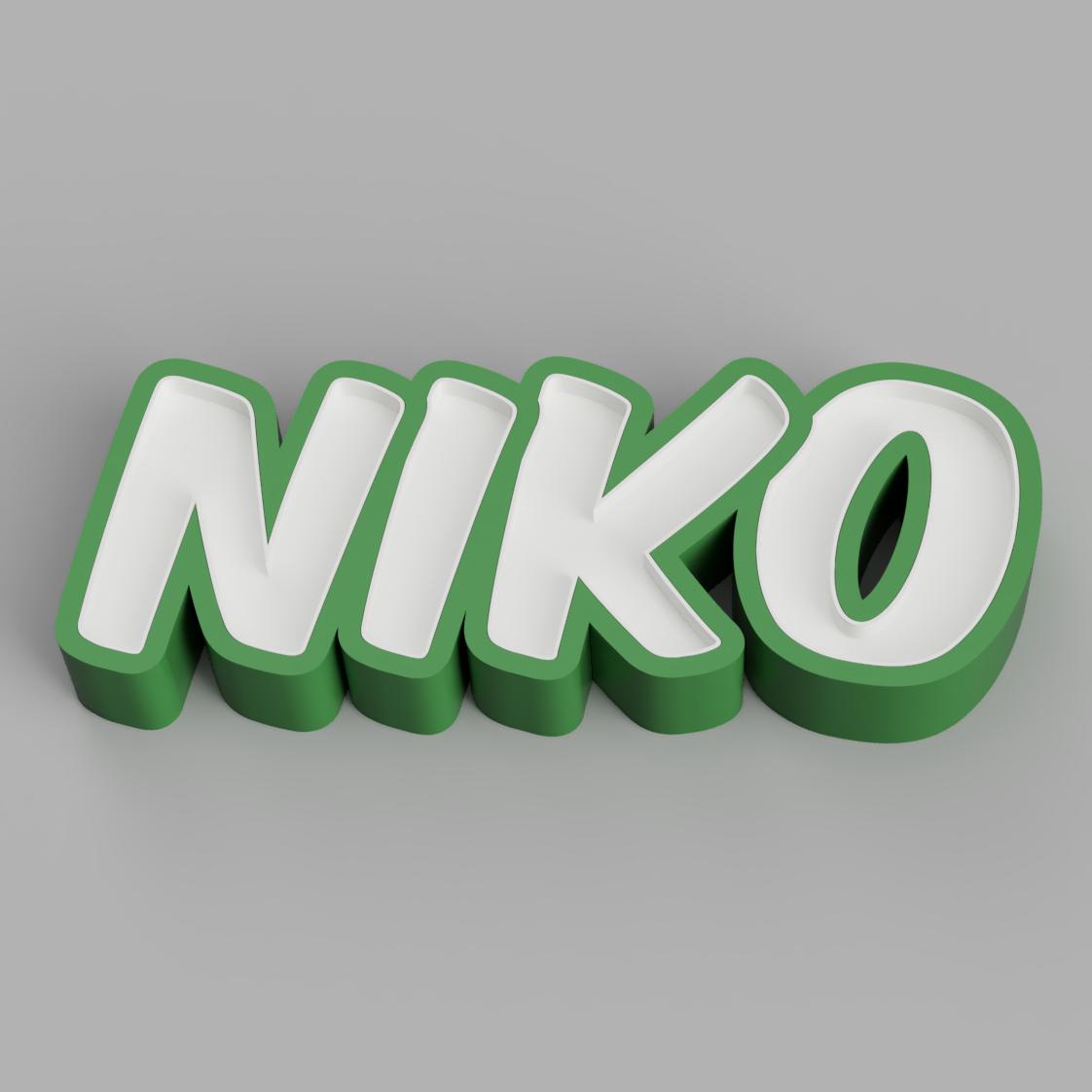 3D file NAMELED NIKO - LED LAMP WITH NAME 🔦 ・3D print model to download ...