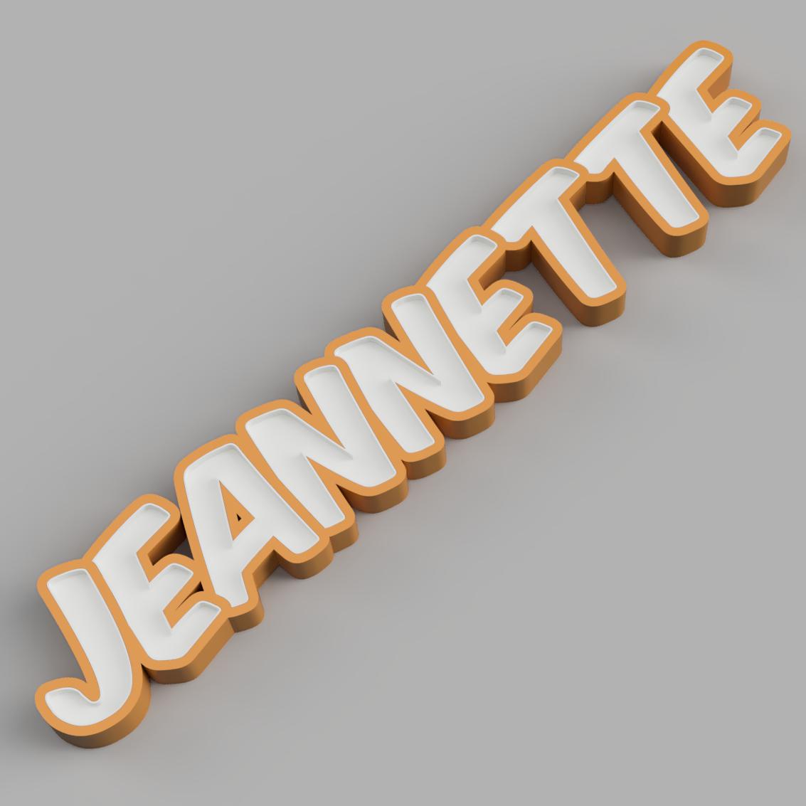 3D file NAMELED JEANNETTE - LED LAMP WITH NAME 🔦 ・3D printable model to ...