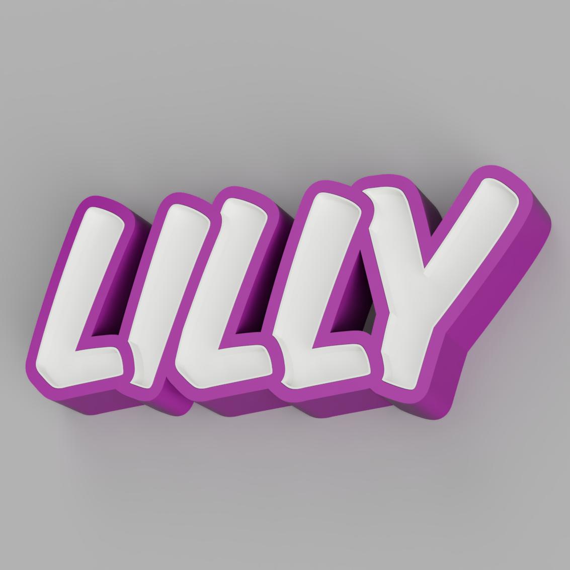3D file NAMELED LILLY - LED LAMP WITH NAME 🔦・3D printable model to ...