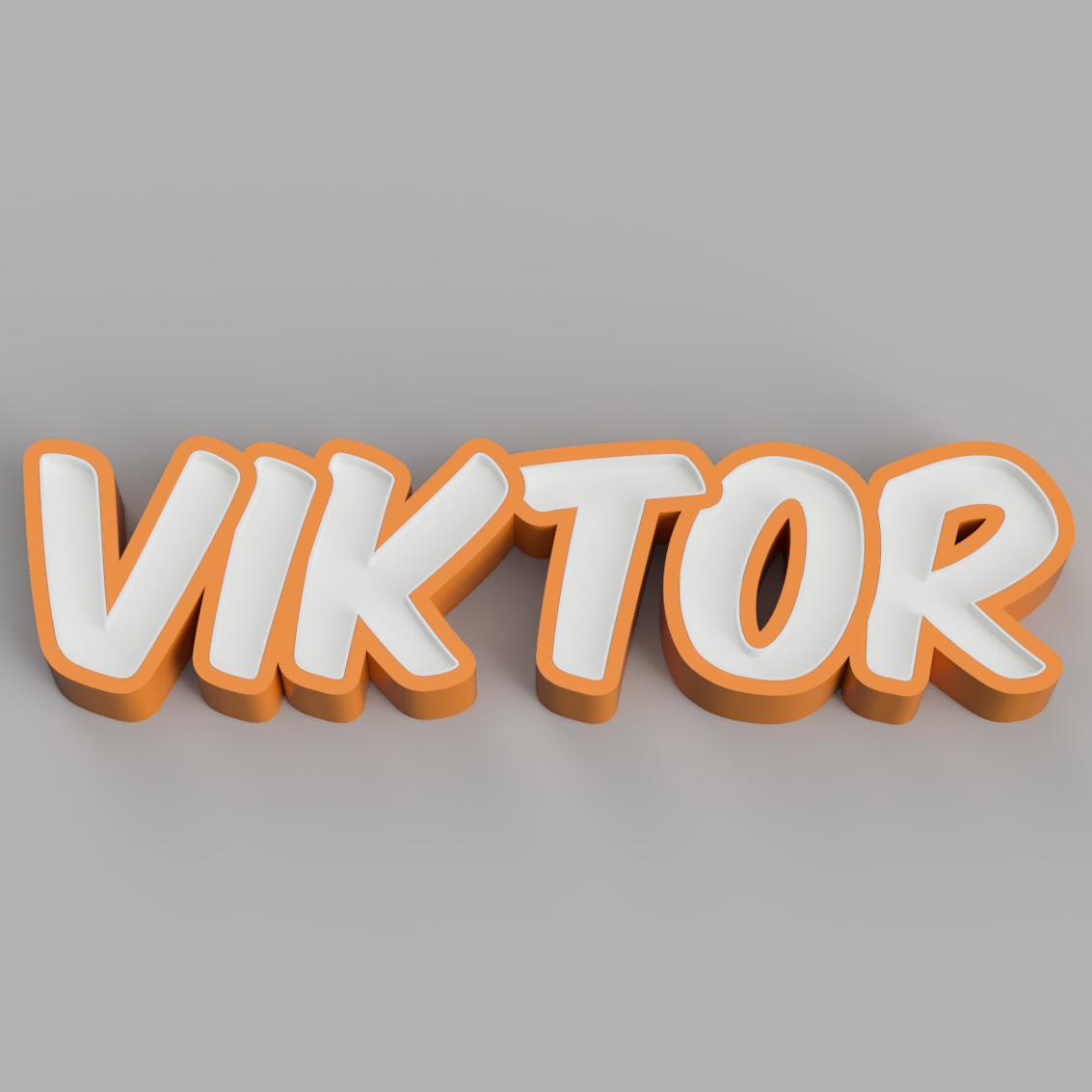 🔦 NAMELED VIKTOR - LÁMPARA LED CON NOMBRE・Archivo 3D para ・Cults