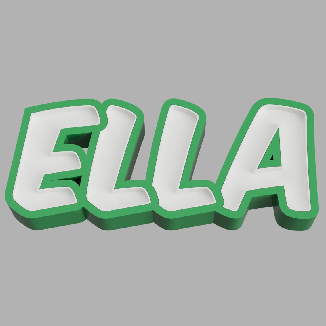 3D file NAMELED ELLA - LED LAMP WITH NAME 🔦 ・Design to download and 3D ...