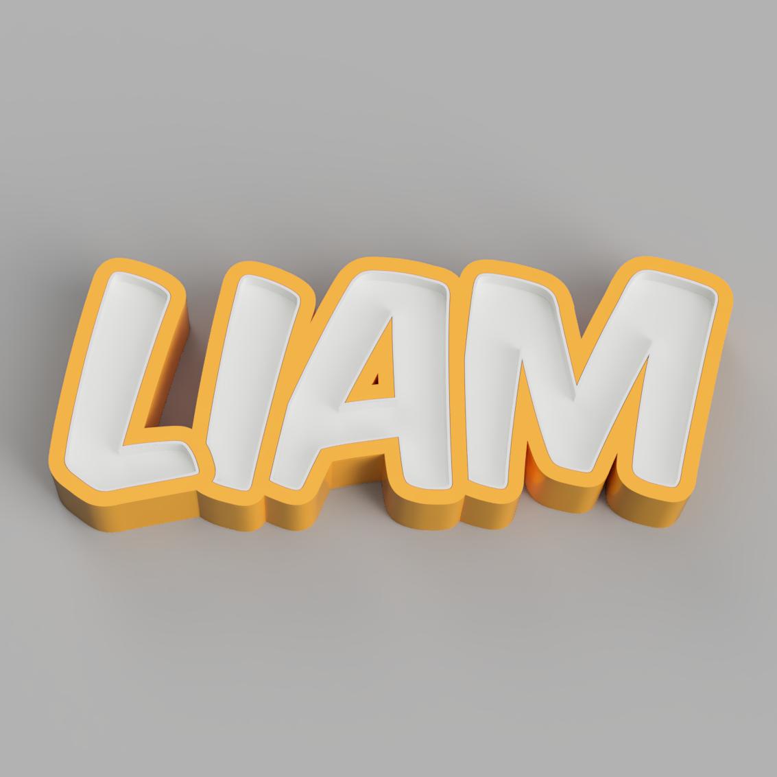 3D file NAMELED LIAM - LED LAMP WITH NAME 🔦 ・Template to download and ...