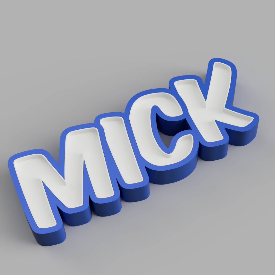 3D file NAMELED MICK - LED LAMP WITH NAME 🔦 ・3D print object to ...