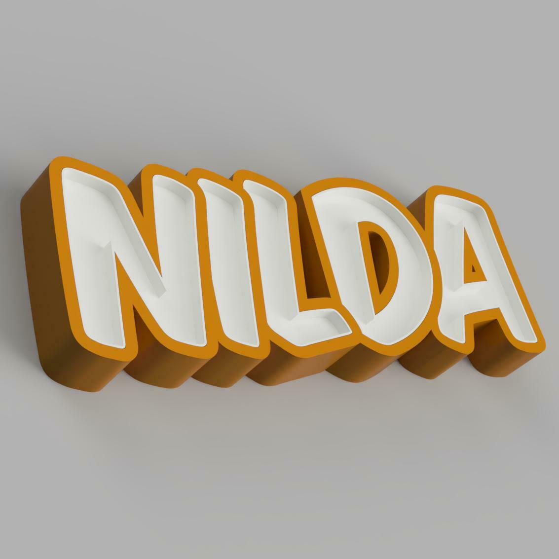 3D file NAMELED NILDA - LED LAMP WITH NAME 🔦・Model to download and 3D ...