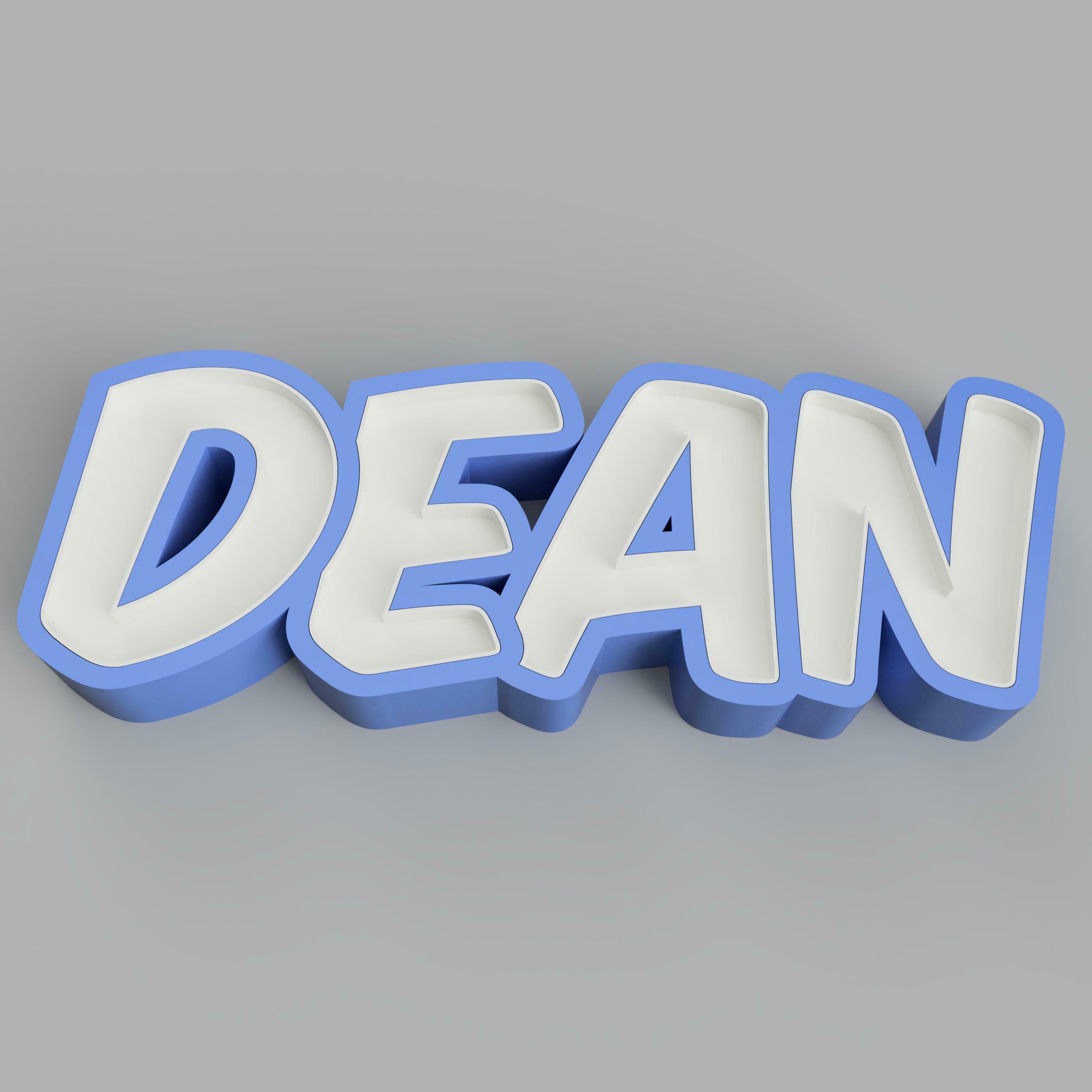 3D file NAMELED DEAN - LED LAMP WITH NAME 🔦 ・Model to download and 3D ...