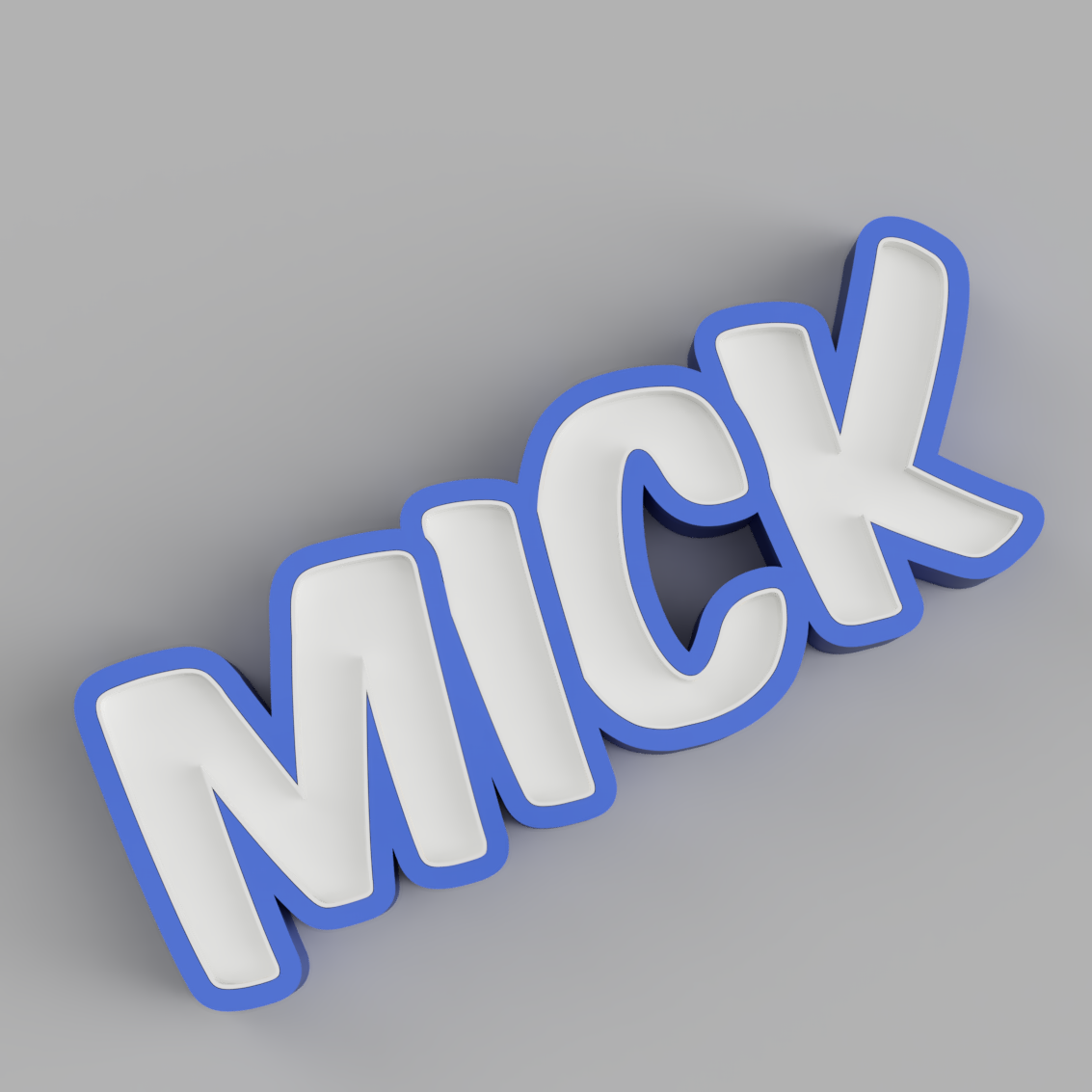 3D file NAMELED MICK - LED LAMP WITH NAME 🔦 ・3D print object to ...