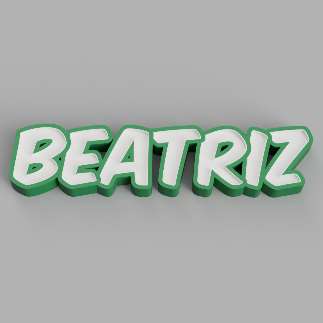 3D file NAMELED BEATRIZ - LED LAMP WITH NAME 🔦 ・3D printing template to ...