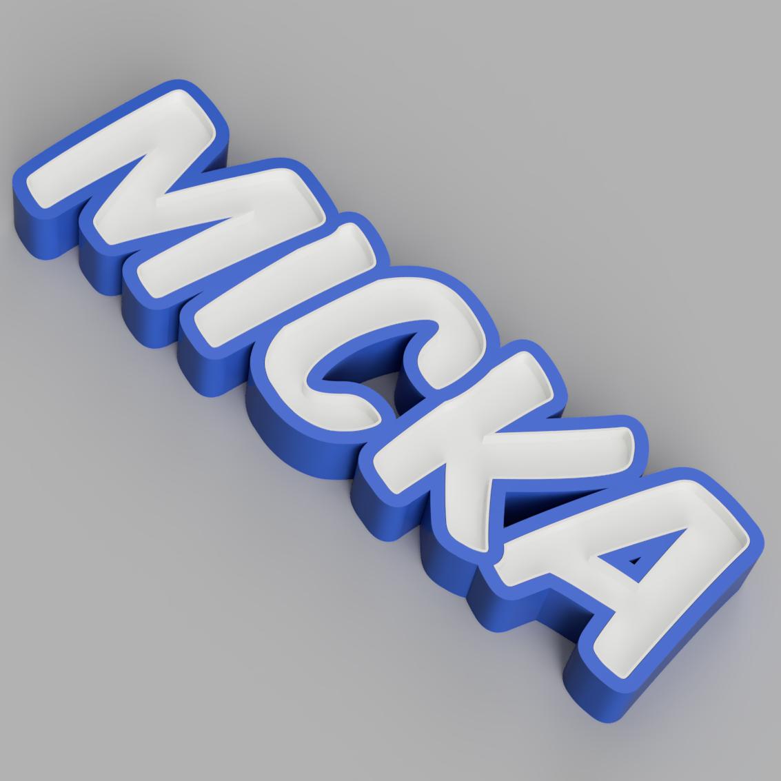 3D file NAMELED MICKA - LED LAMP WITH NAME 🔦・Model to download and 3D ...