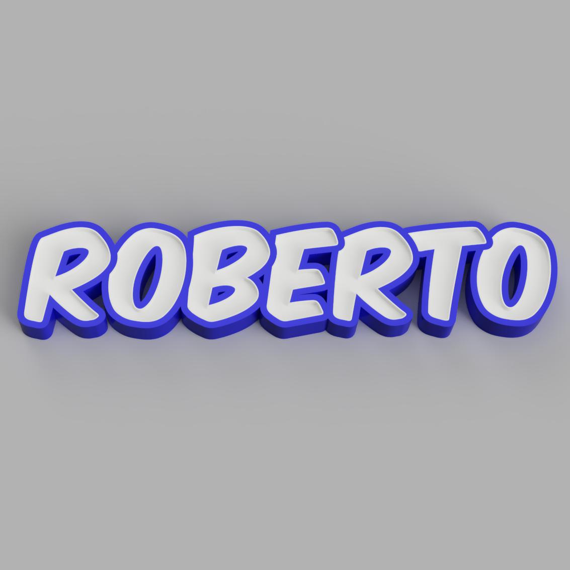 Archivo 3D NAMELED ROBERTO - LÁMPARA LED CON NOMBRE 🏠 ・Diseño ...