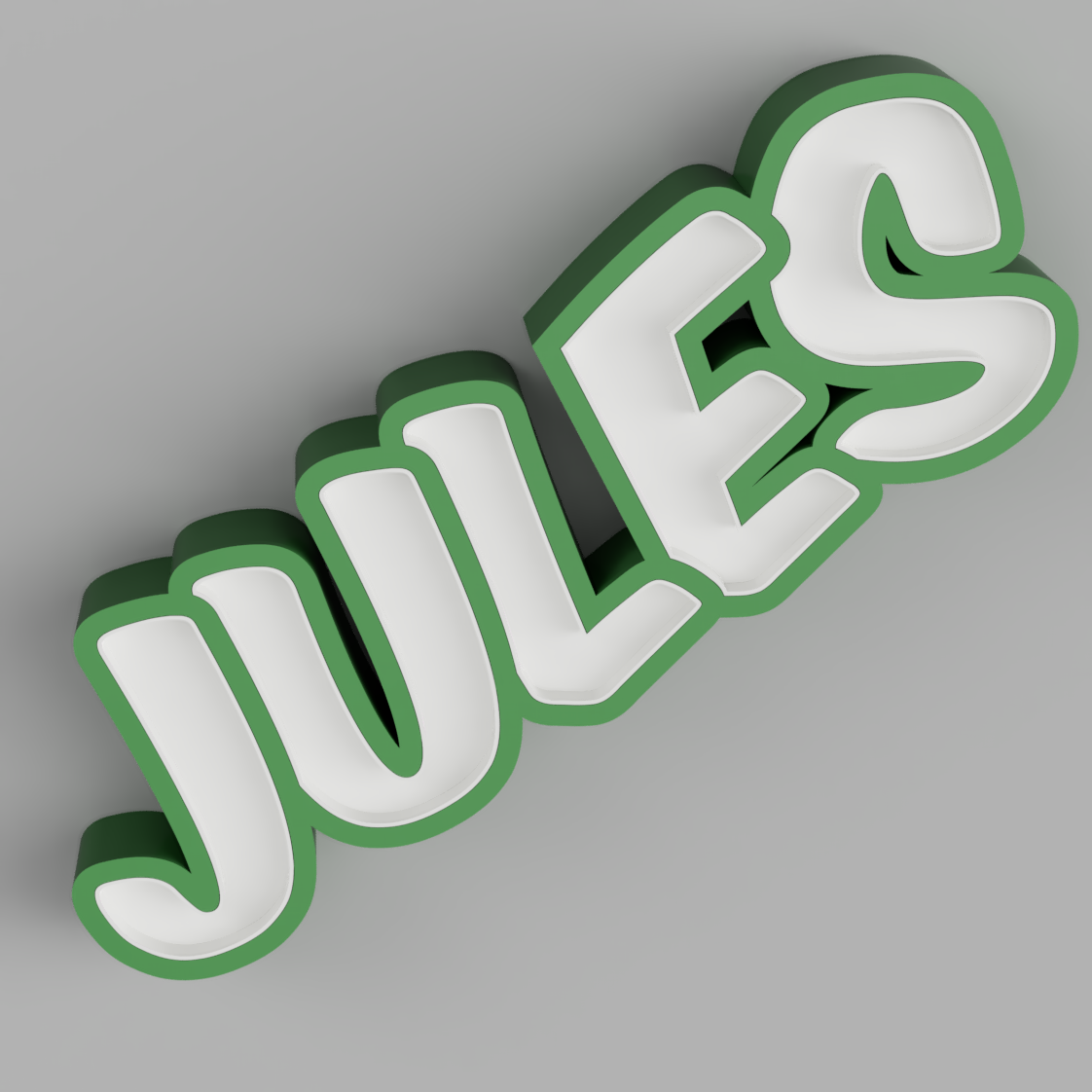 3D file NAMELED JULES - LED LAMP WITH NAME 🔦 ・3D print design to ...