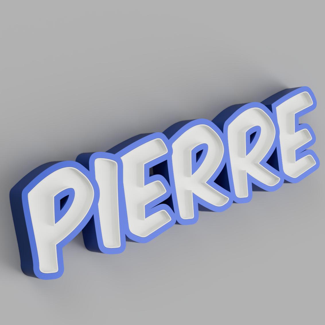 3D file NAMELED PIERRE - LED LAMP WITH NAME 🔦 ・3D printable model to ...