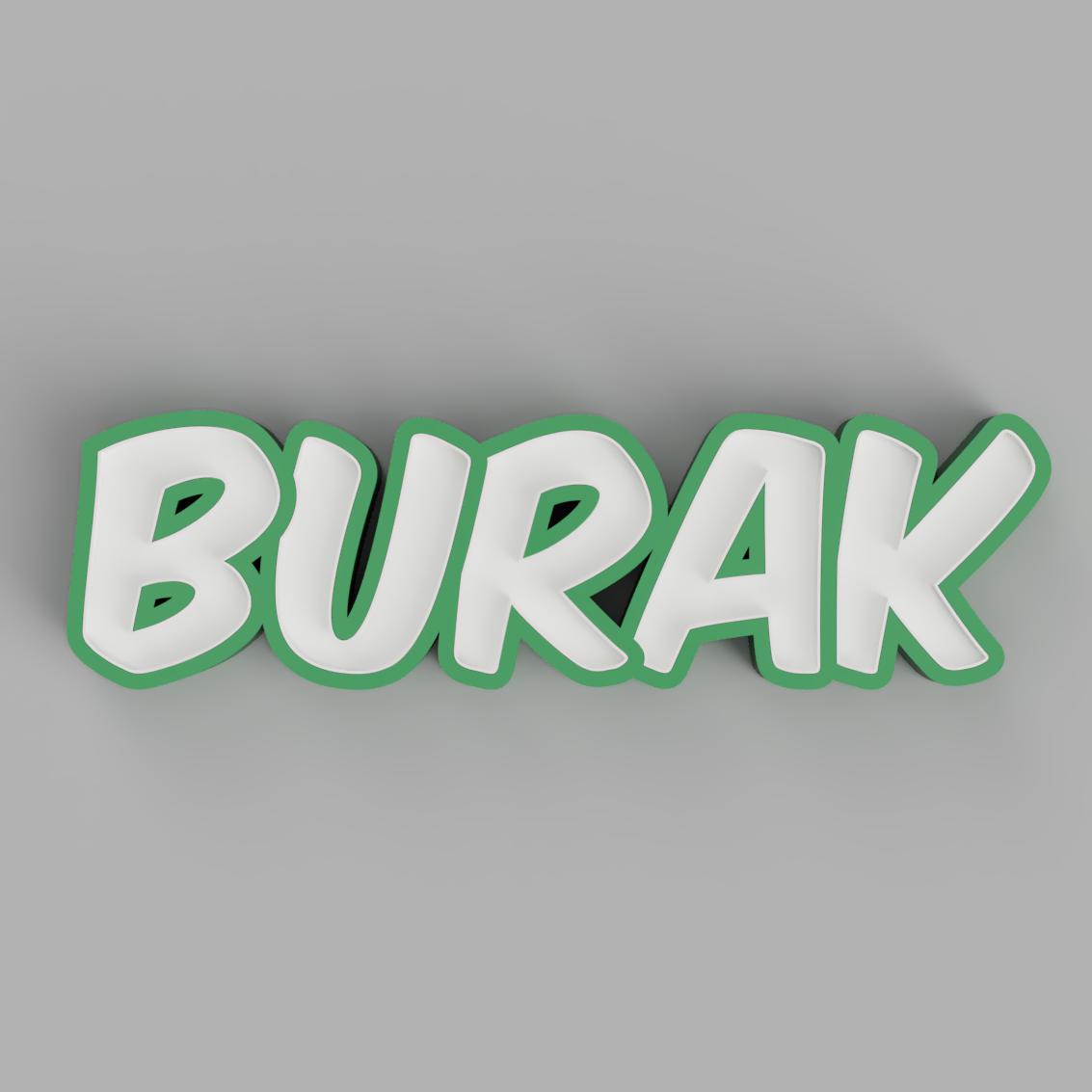 3D file NAMELED BURAK - LED LAMP WITH NAME 🔦・3D printer design to ...