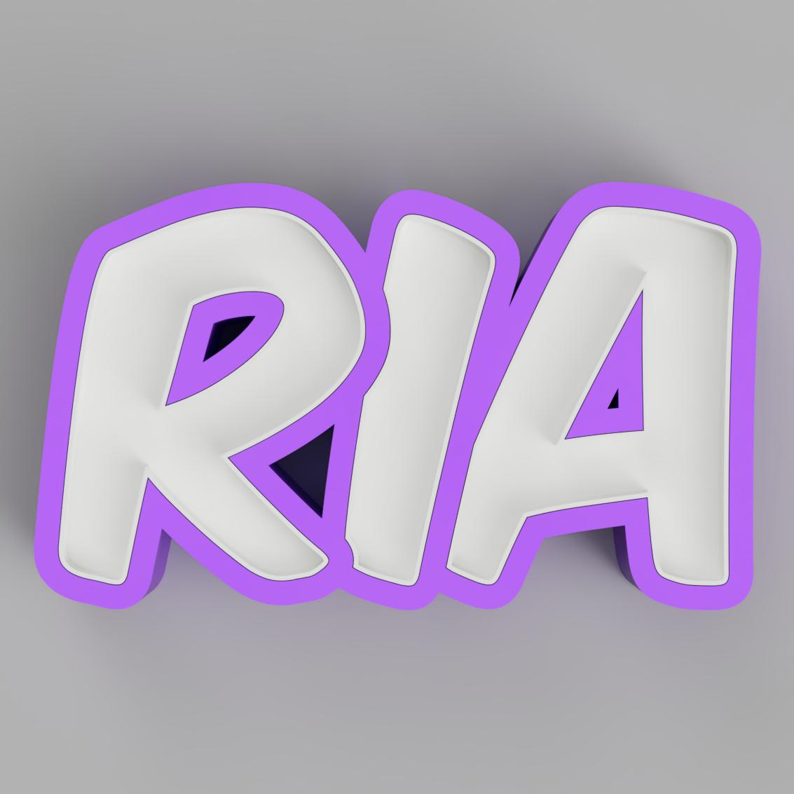 3D file NAMELED RIA - LED LAMP WITH NAME 🔦 ・Model to download and 3D ...