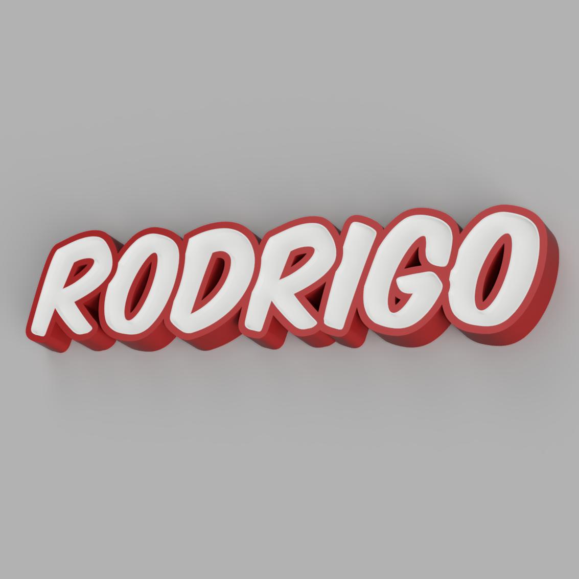 3D file NAMELED RODRIGO - LED LAMP WITH NAME 🔦 ・3D printing idea to ...
