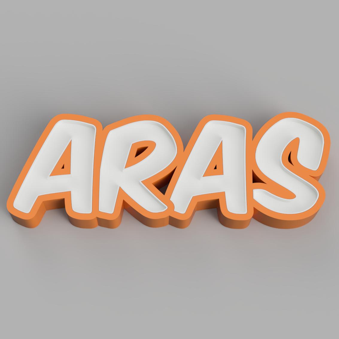 3D file NAMELED ARAS - LED LAMP WITH NAME 🔦・3D printable model to ...