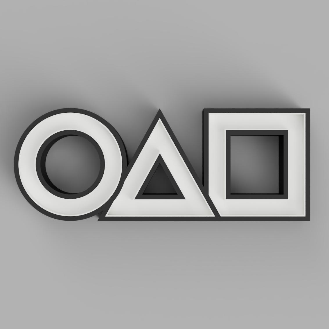 🦑 NAMELED SQUID GAME CARD - LED LAMP WITH SQUID GAME SYMBOLS・ 3D File ...