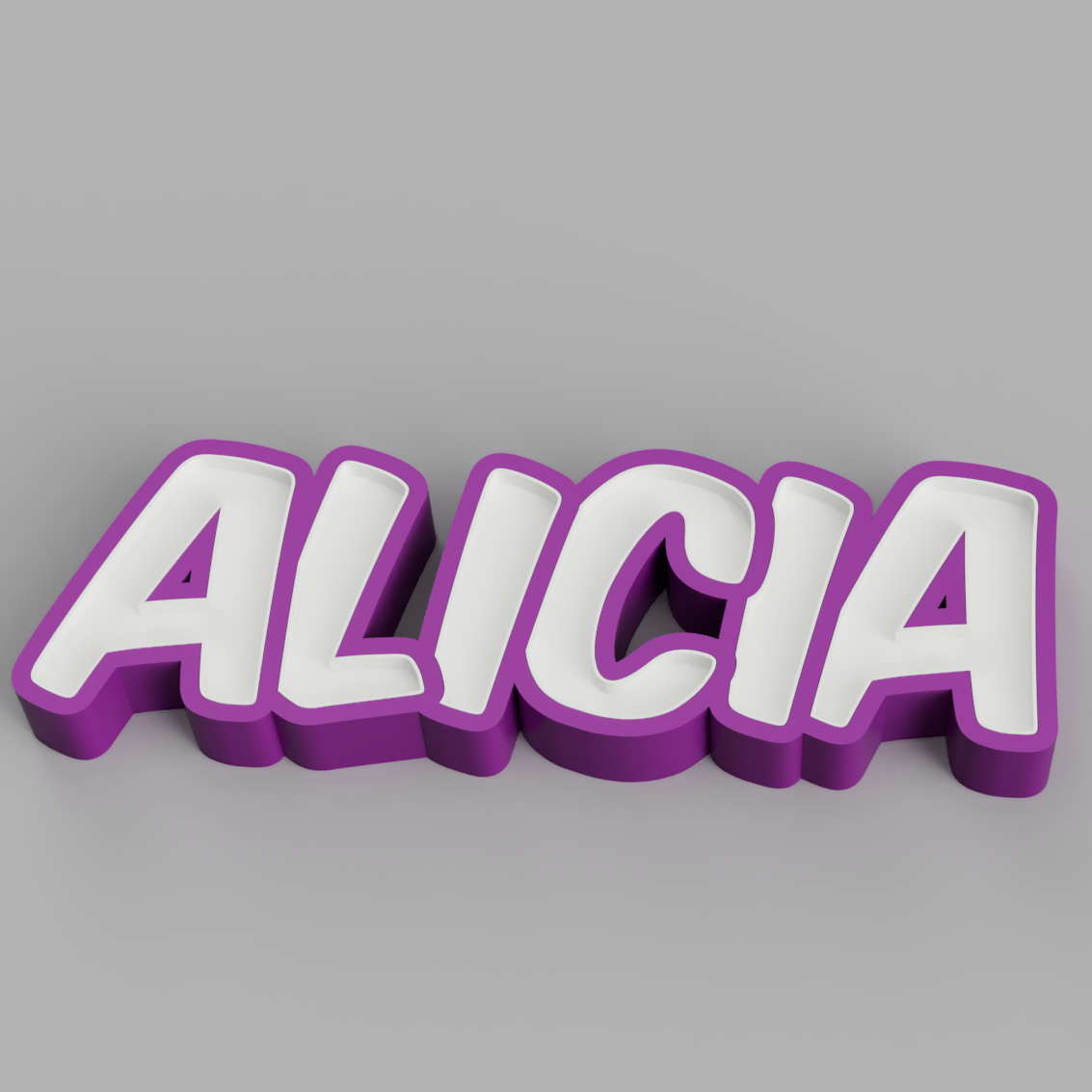 3D file NAMELED ALIcIA - LED LAMP WITH NAME 🔦 ・Template to download and ...