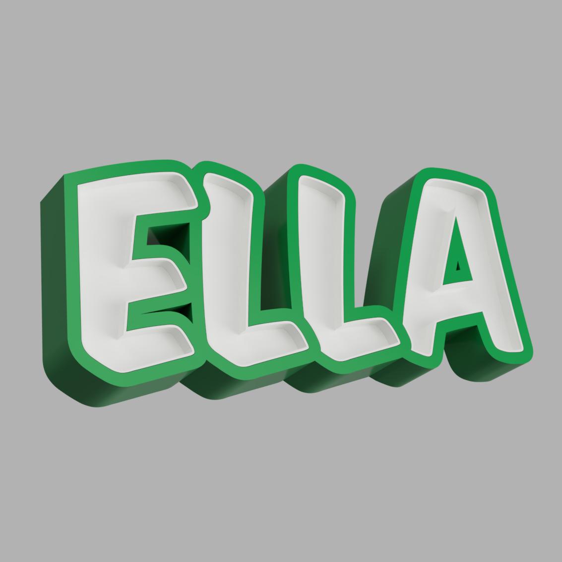 3D file NAMELED ELLA - LED LAMP WITH NAME 🔦 ・Design to download and 3D ...