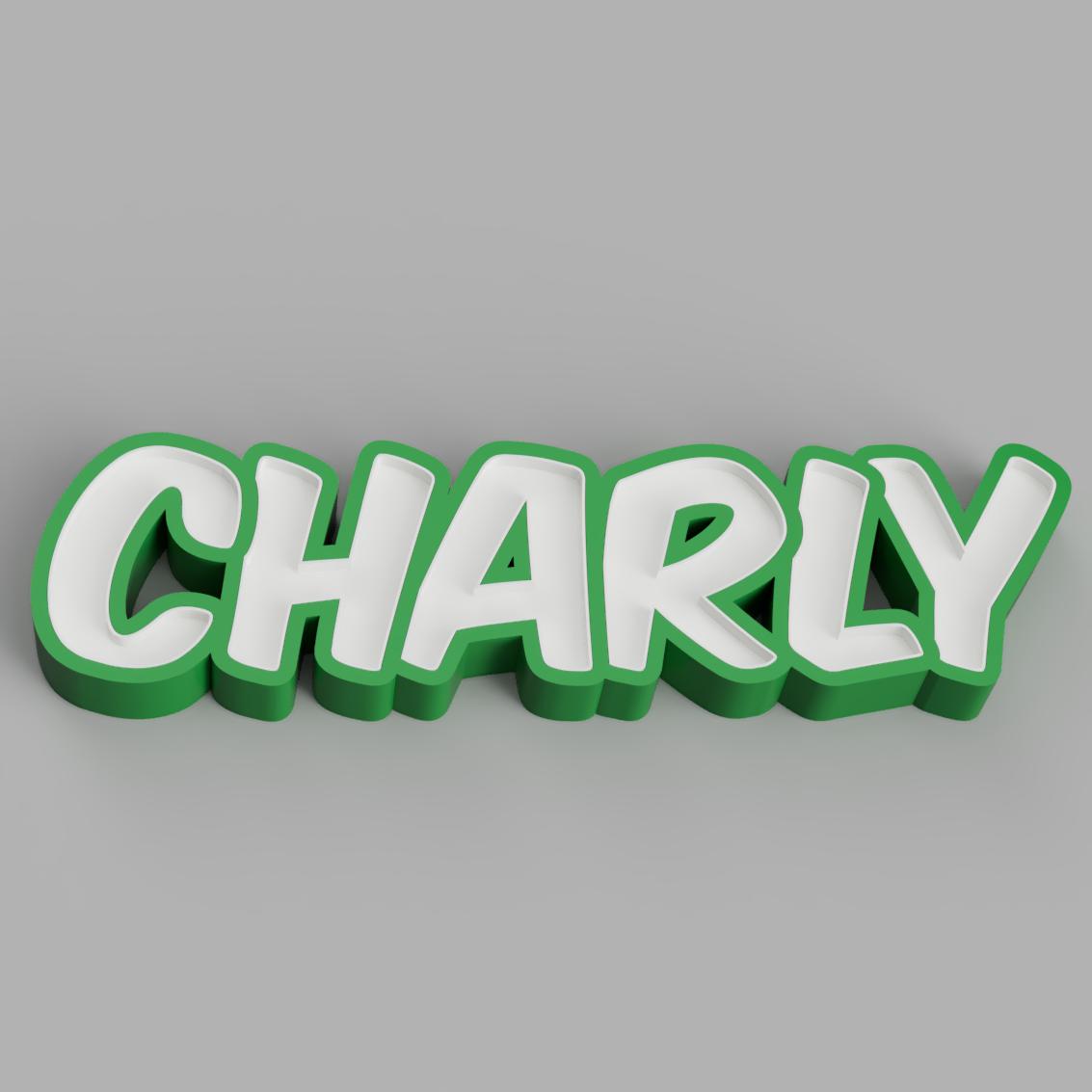 Archivo 3D NAMELED CHARLY - LÁMPARA LED CON NOMBRE 🏠 ・Modelo para ...