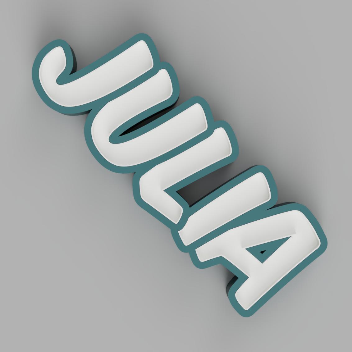 3D file NAMELED JULIA - LED LAMP WITH NAME 🔦 ・3D printer design to ...