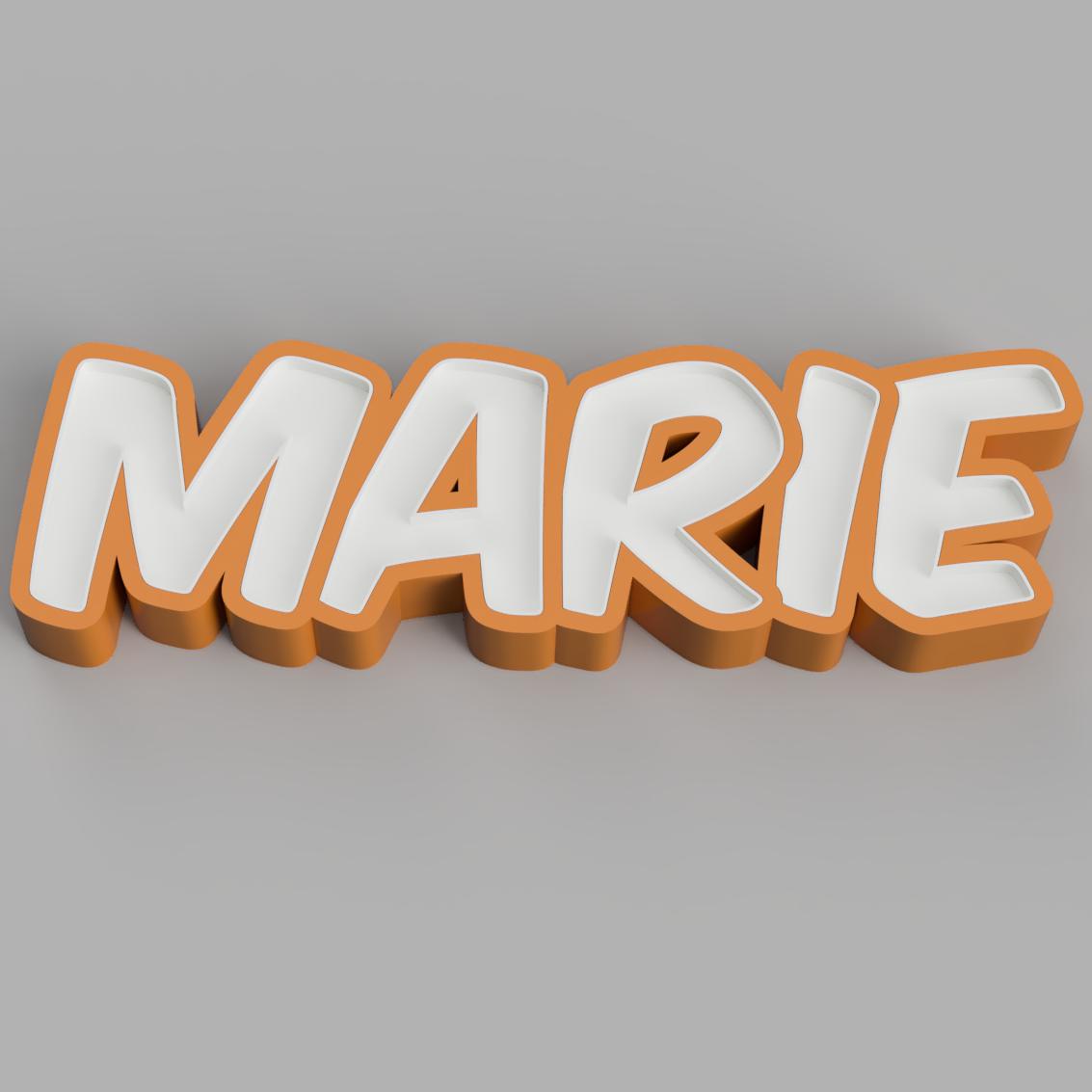 3D file NAMELED MARIE - LED LAMP WITH NAME 🔦 ・Design to download and 3D ...