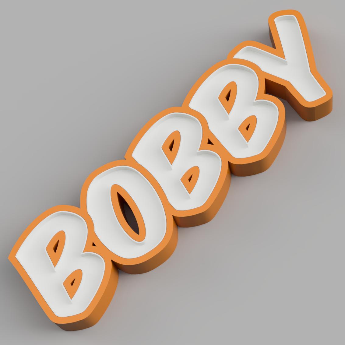 3D file NAMELED BOBBY - LED LAMP WITH NAME 🔦 ・Design to download and 3D ...