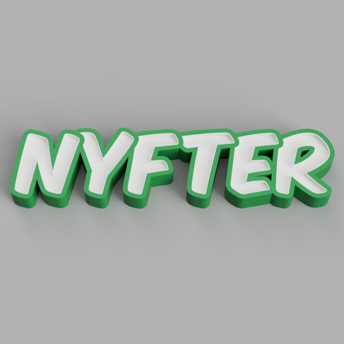 3D file NAMELED NYFTER - LED LAMP WITH NAME 🔦・3D print object to ...