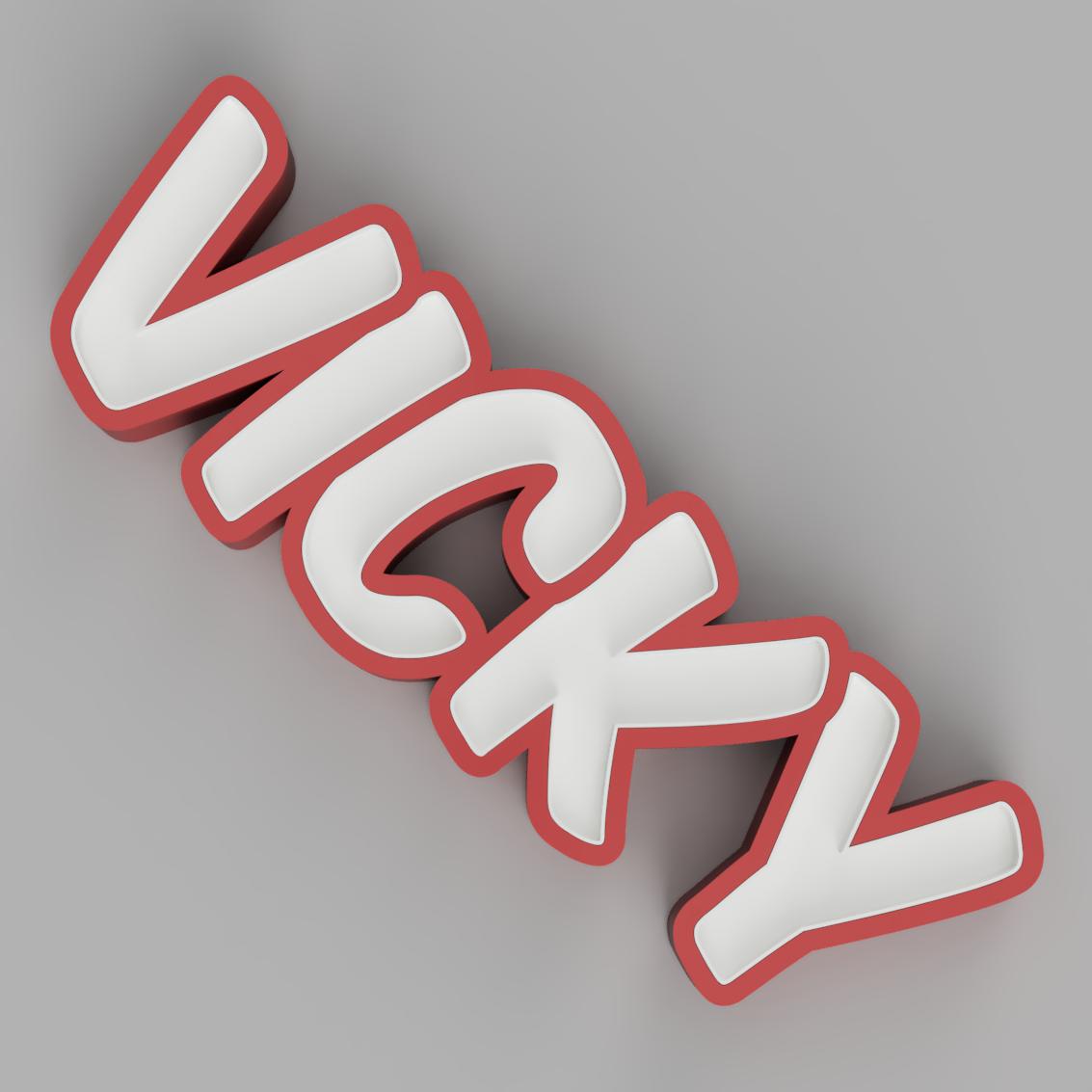 Archivo 3D NAMELED VICKY - LÁMPARA LED CON NOMBRE 🏠 ・Objeto imprimible ...