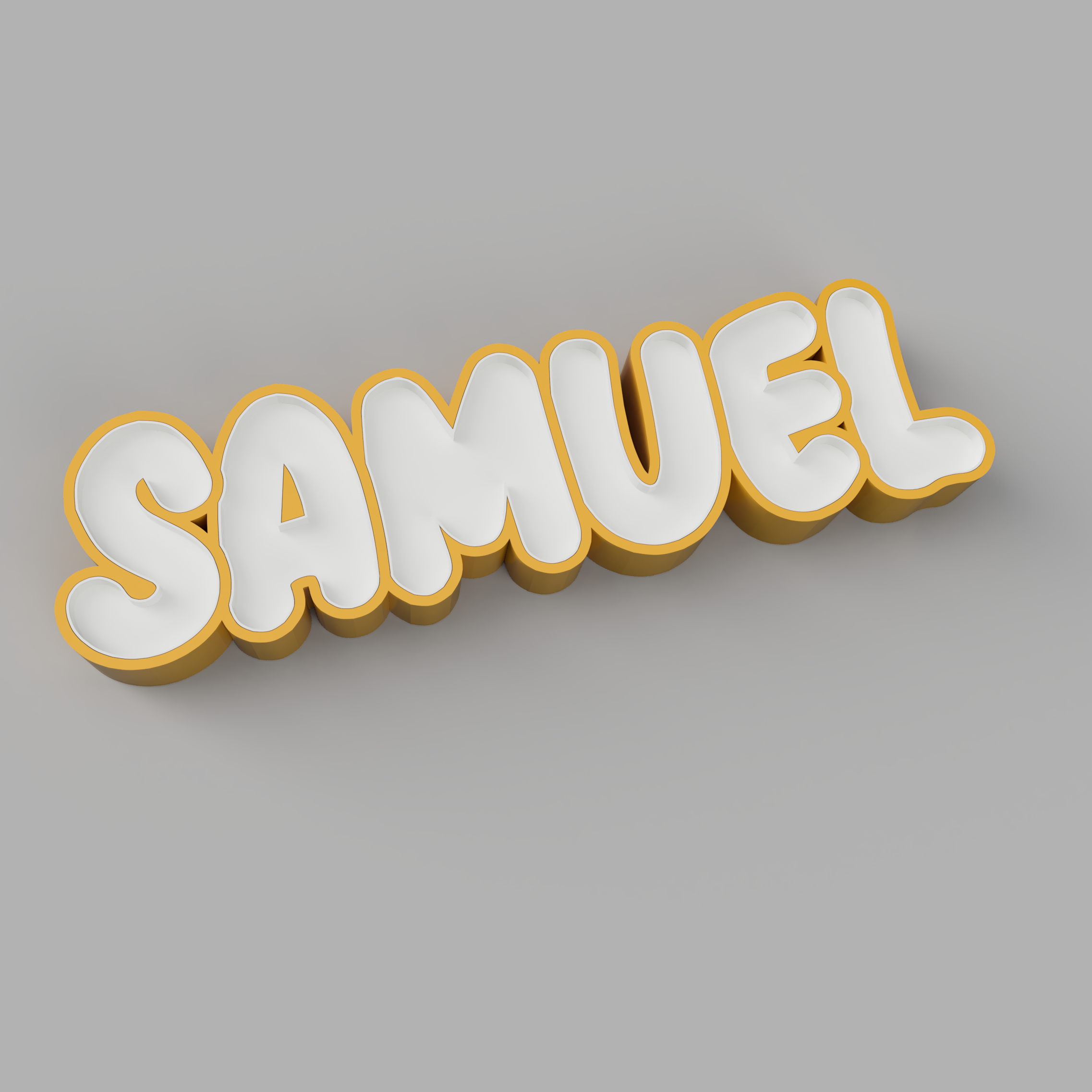 Archivo 3D SAMUEL - LÁMPARA LED CON NOMBRE (NAMELED) 🏠・Modelo para ...