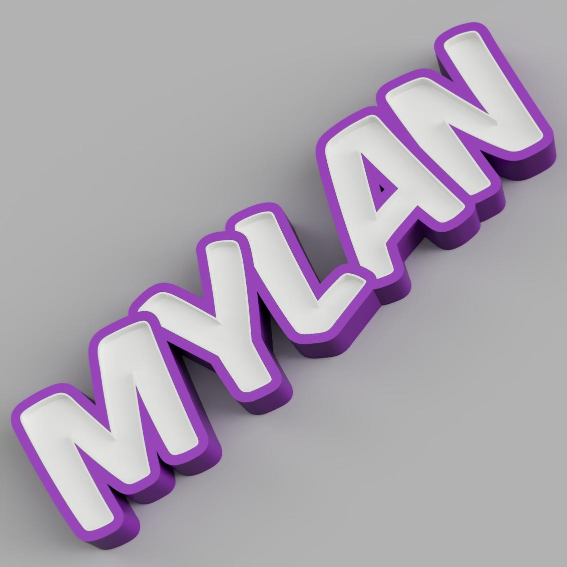 Fichier 3D NAMELED MYLAN - LAMPE À LED AVEC NOM 🏠 ・Modèle pour ...