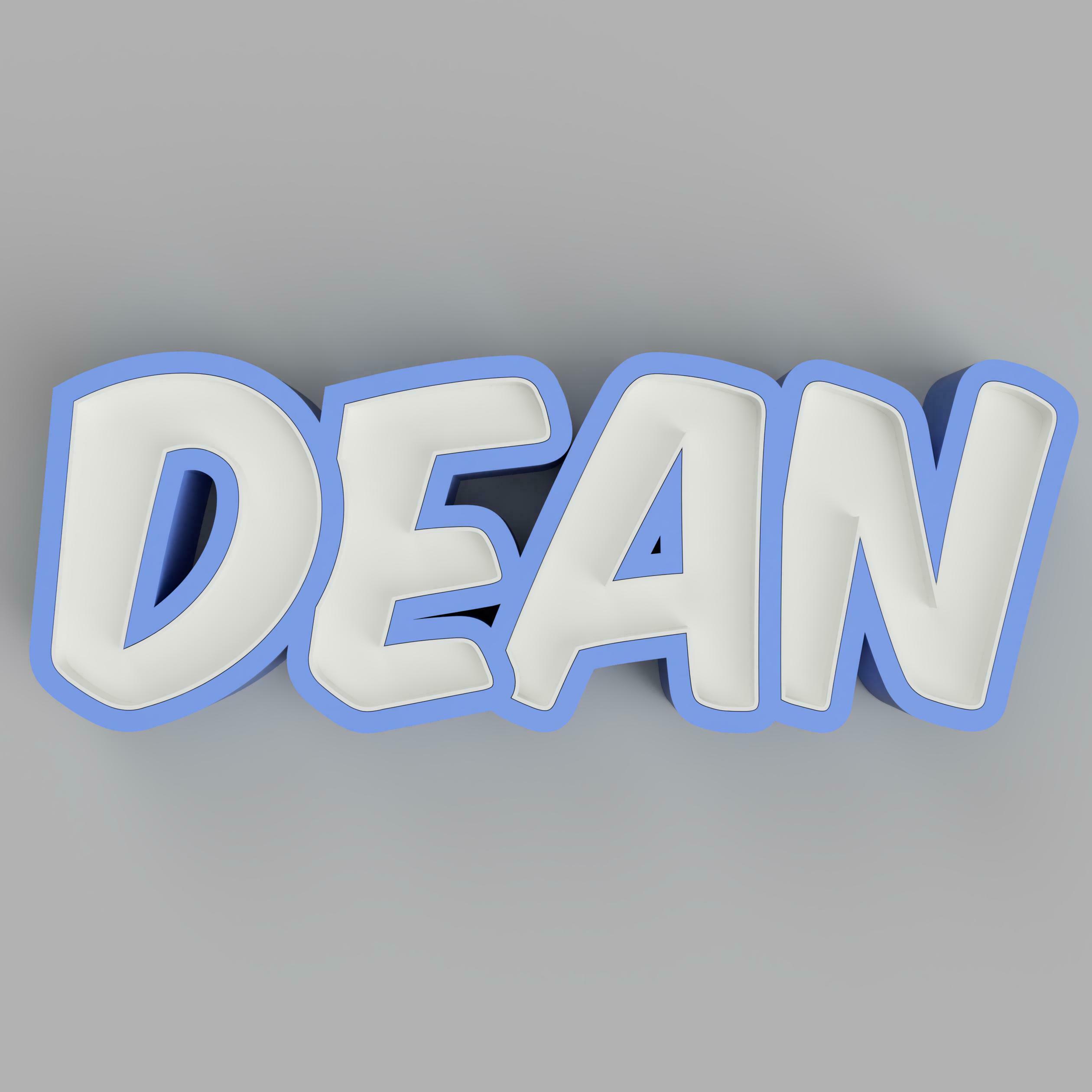 3D file NAMELED DEAN - LED LAMP WITH NAME 🔦 ・Model to download and 3D ...