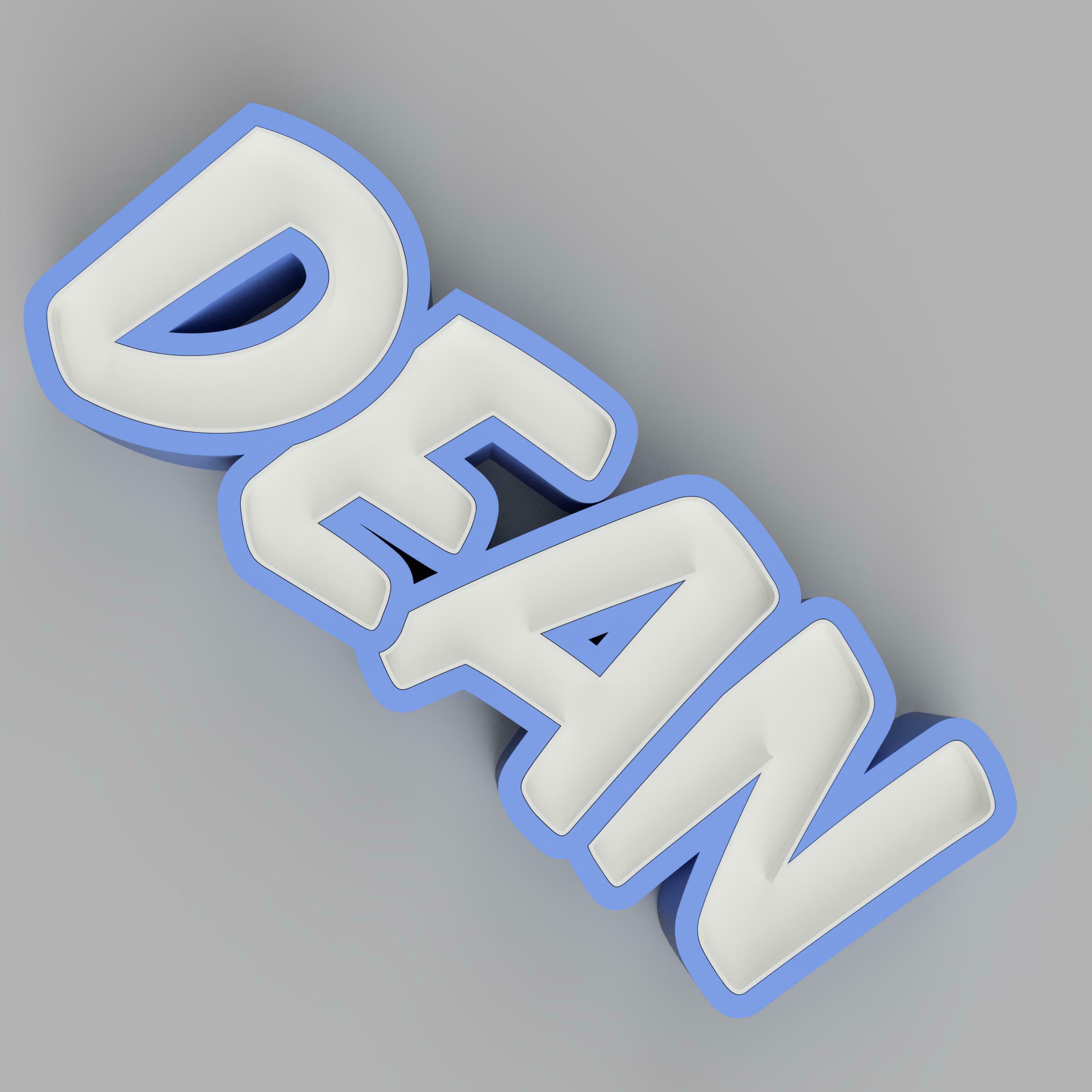 3D file NAMELED DEAN - LED LAMP WITH NAME 🔦 ・Model to download and 3D ...