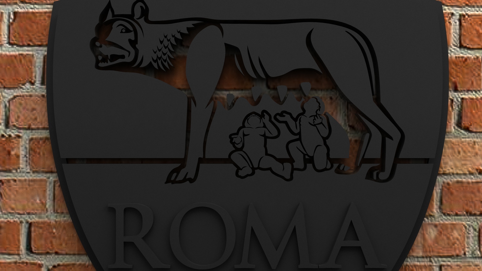 STL file AS Roma Logo 🥅 (OBJ)・Model to download and 3D print・Cults
