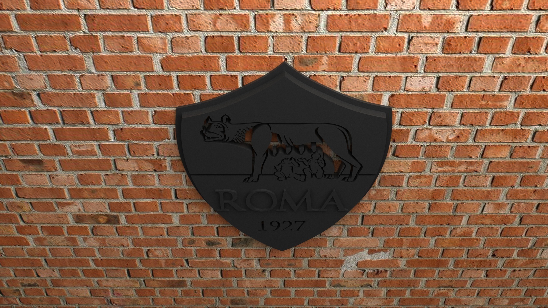 STL file AS Roma Logo 🥅 (OBJ)・Model to download and 3D print・Cults