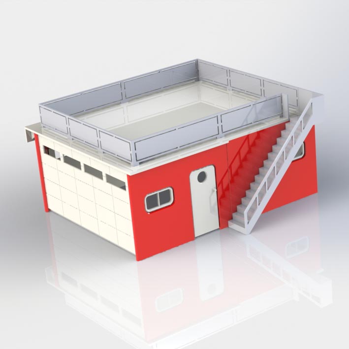 📦 MODEL GARAGE STAND PIT BOX SLOT RACING 1/32 AROMUR・ STL File for ・Cults