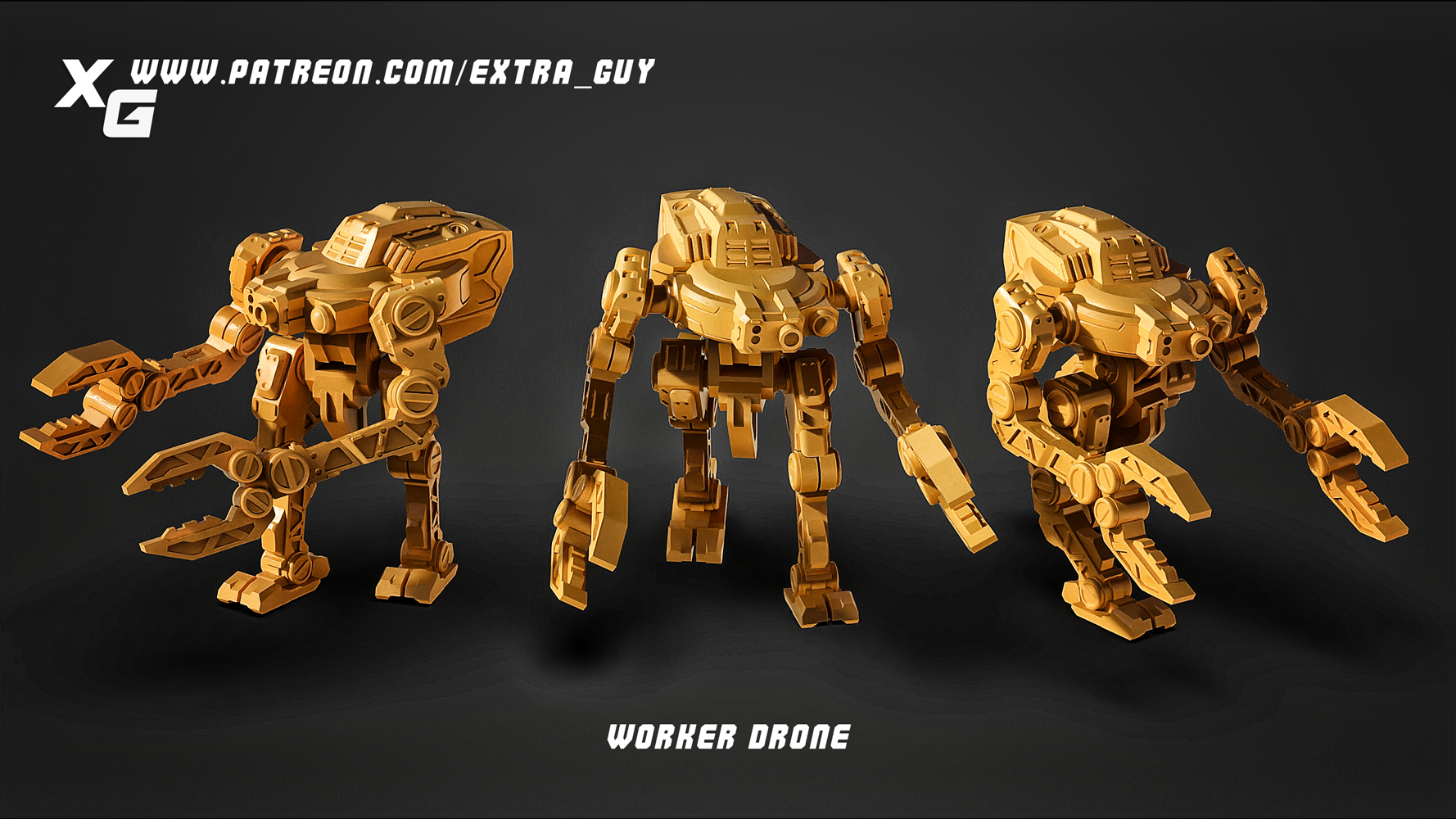 3D file Worker Drone 32mm base diameter 🤖・3D printable design to ...