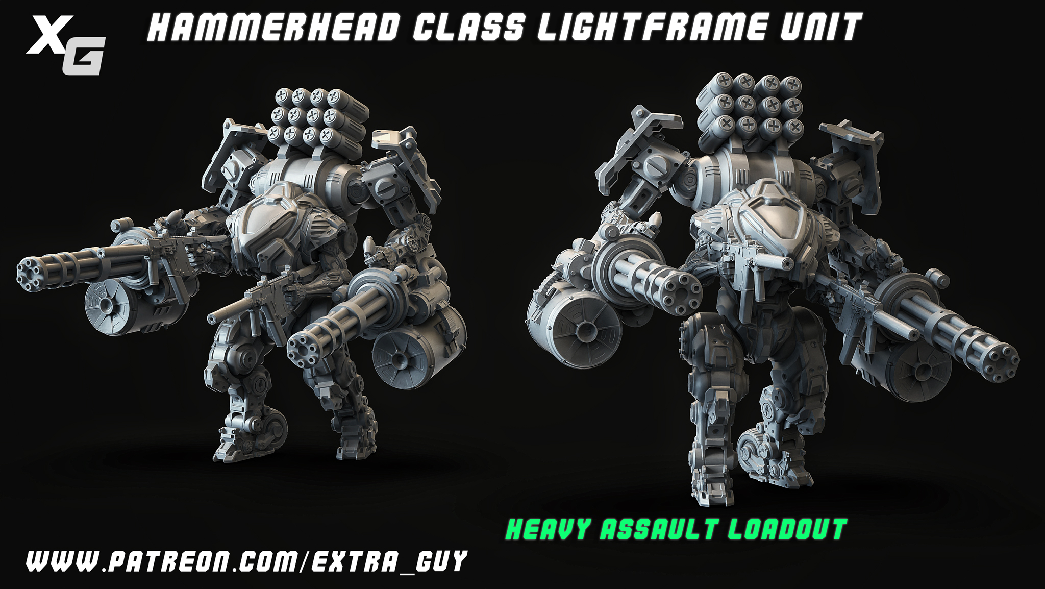 3D file HammerHead Class Light Frame 32mm base 3DPrintable 🖼️ ・3D ...