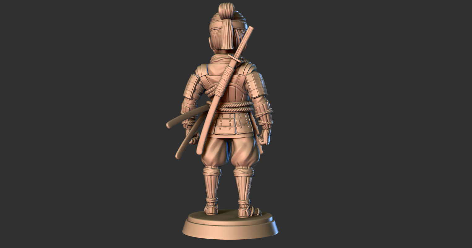 STL file Samurai Miniature 1 - Mini Troop 🗡️ ・3D print object to ...