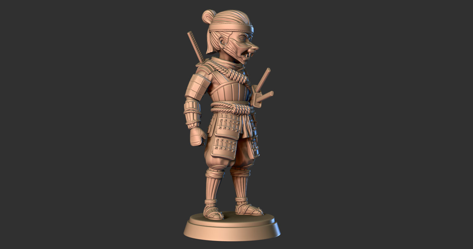 STL file Samurai Miniature 1 - Mini Troop 🗡️ ・3D print object to ...