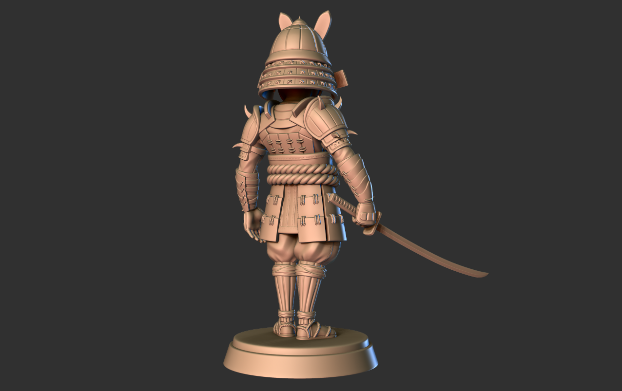 🗡️ Samurai Miniature 2 -Mini Troop・ STL File for ・Cults