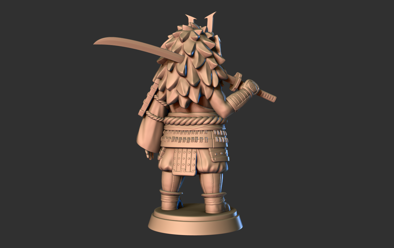 🗡️ Samurai Miniature - Shogun 1 -Mini Troop・ STL File for ・Cults