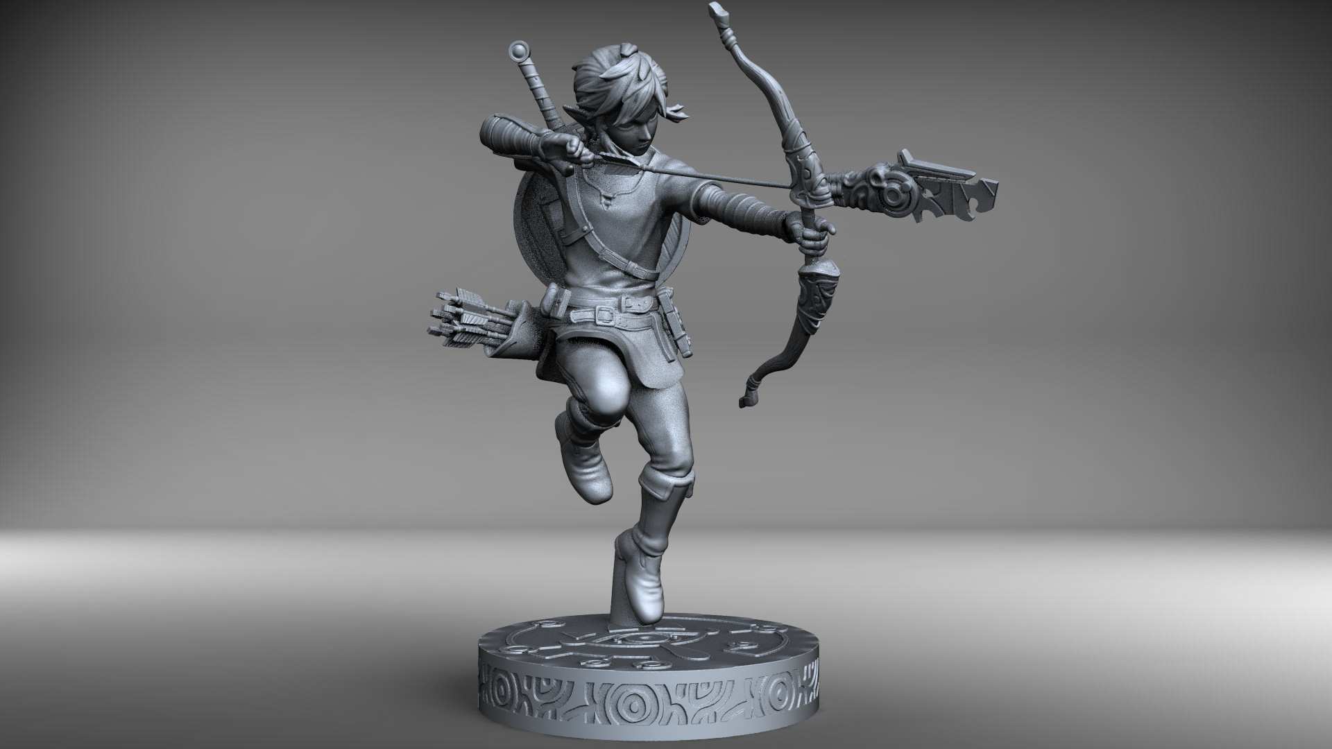 🔗 Link statue 25cm SLA resin print version. THE LEGEND OF ZELDA BREATH ...