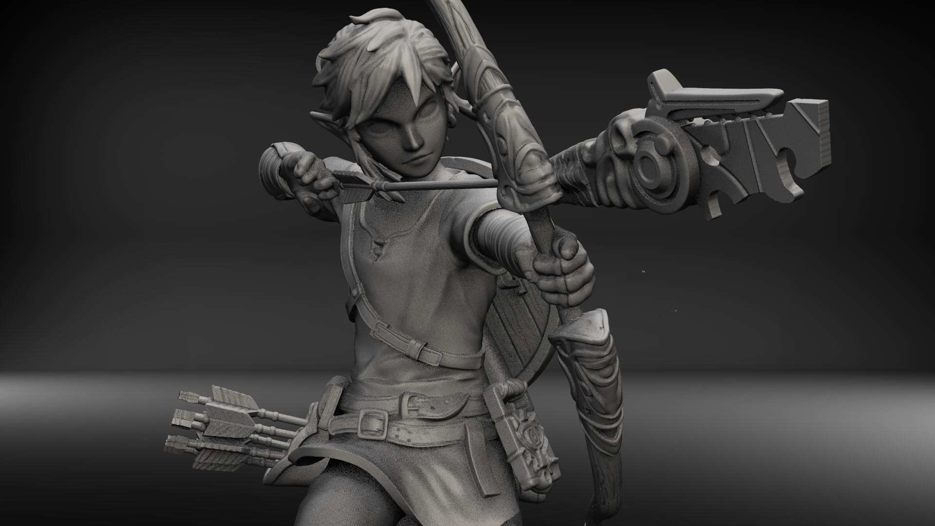 🔗 Link statue 25cm SLA resin print version. THE LEGEND OF ZELDA BREATH ...
