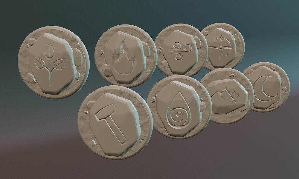 🌍 Elemental Runestones・Free 3D File for ・Cults