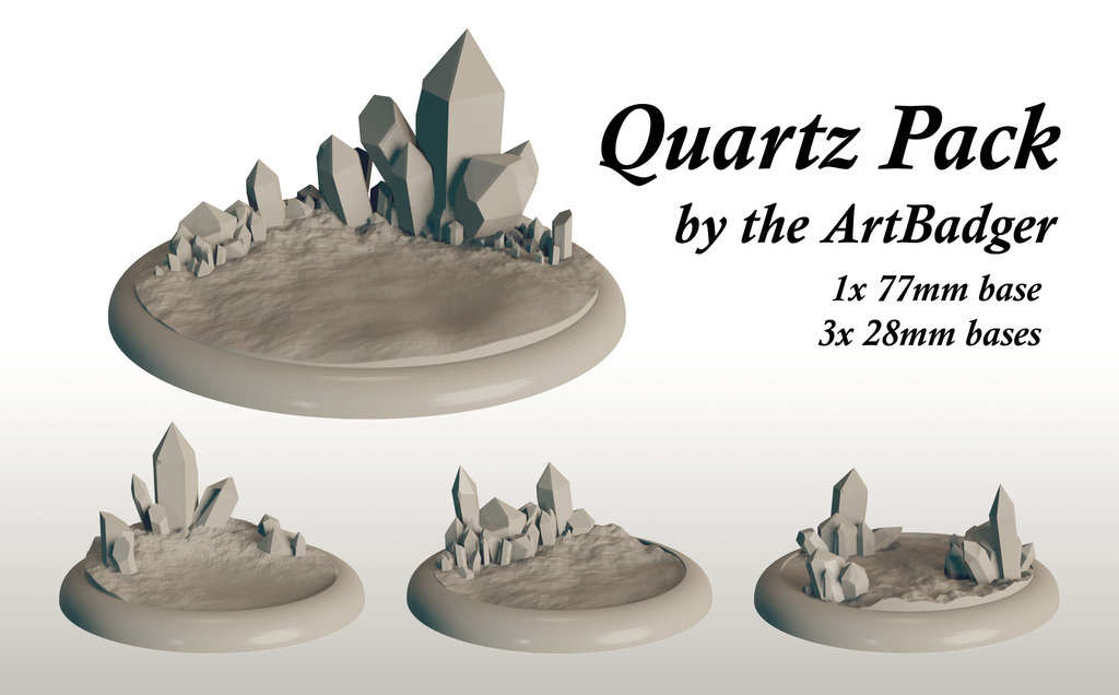 🔮 Crystal Base Pack・Free 3D File for ・Cults