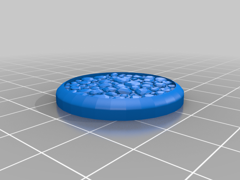 🎲 Low Poly Cobblestone 28mm Mini Base・Free 3D File for ・Cults