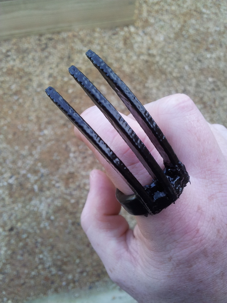 💍 Wolverine Claws Ring・Free 3D File for ・Cults