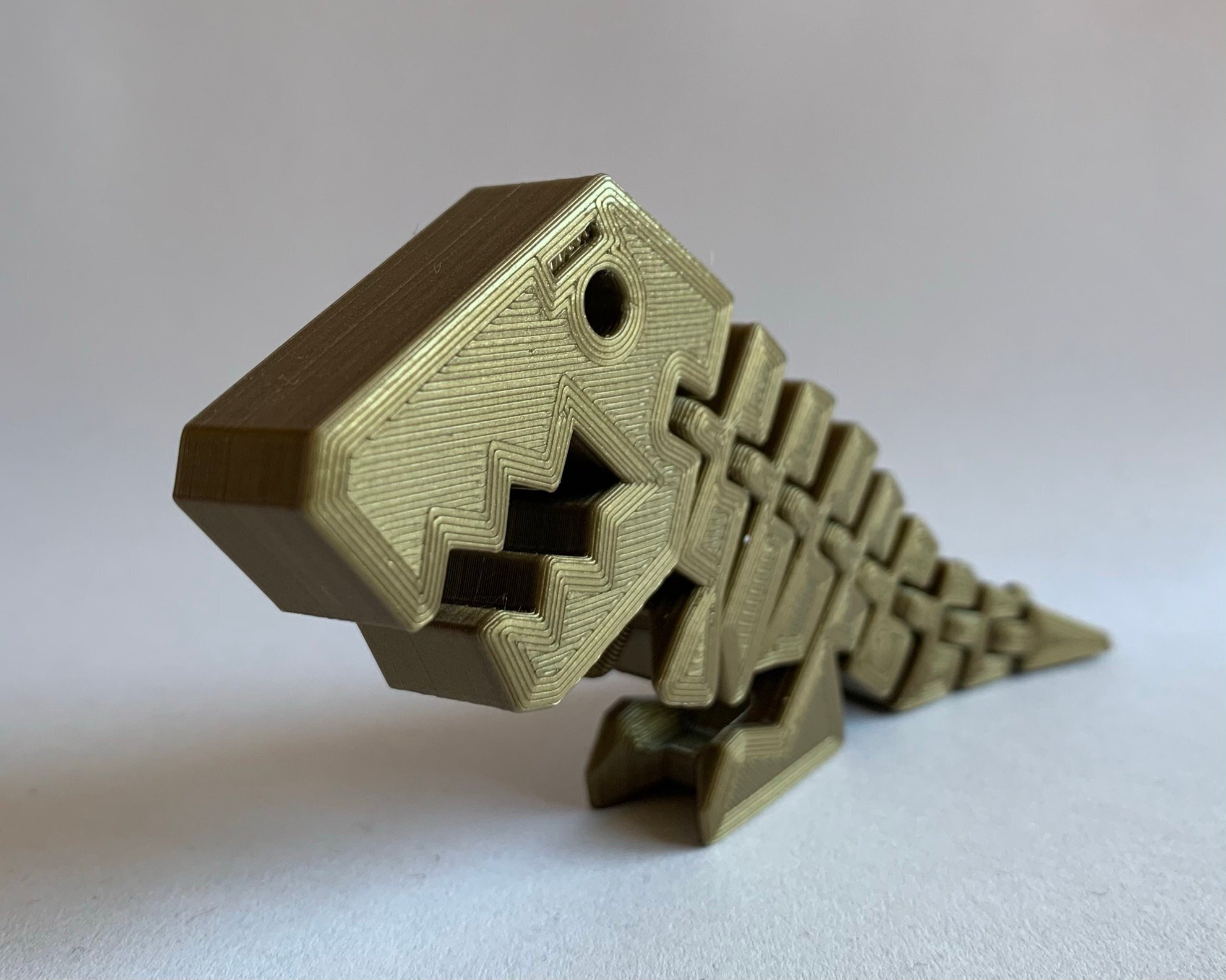 3D printing Flexi Rex with stronger links・Cults